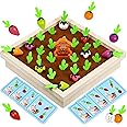 Amazon.com: TENGTUNG Montessori Toys Carrot Harvest Game Wooden Toy ...