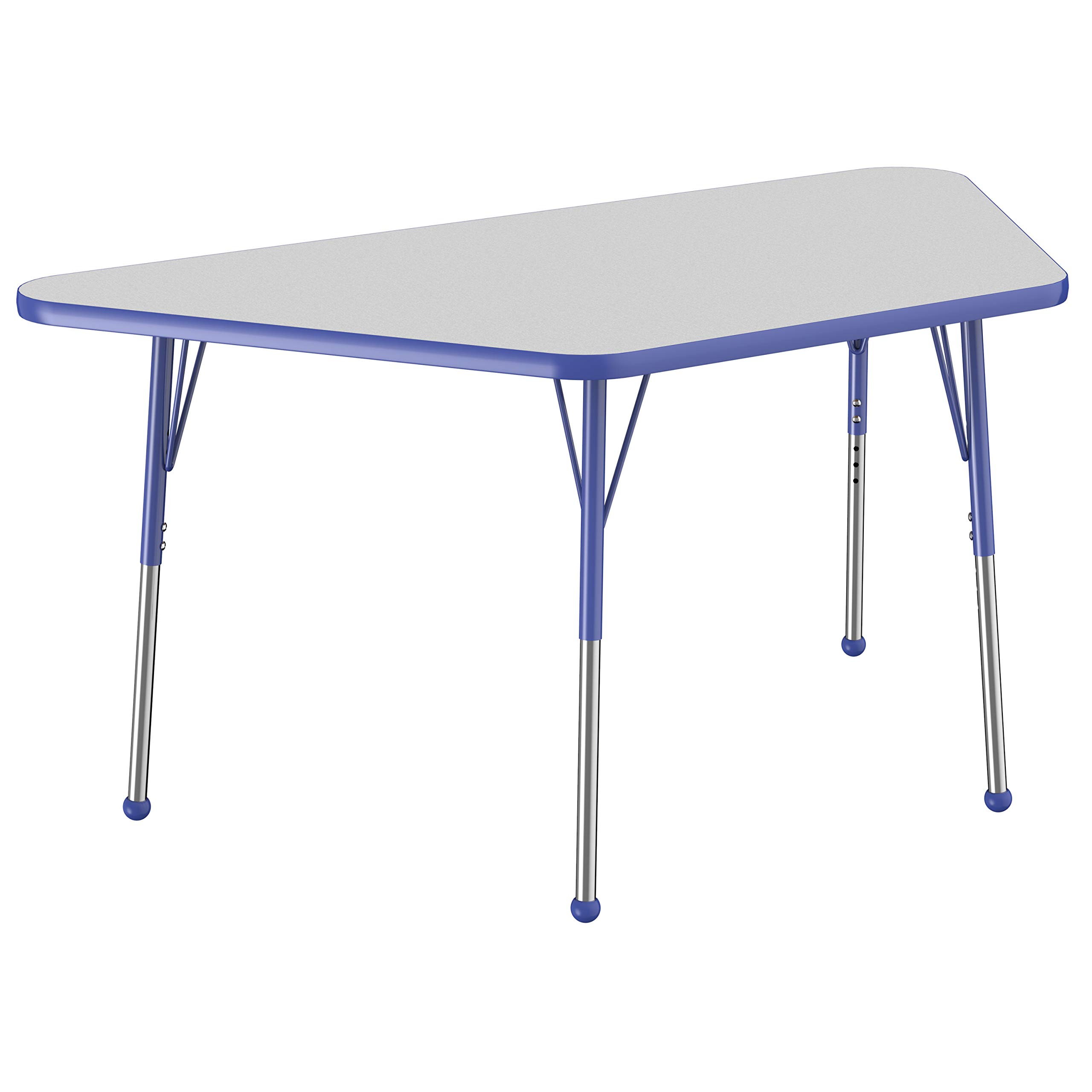 FDP Trapezoid Activity School And Office Table (30 X 60 Inch), Standard Legs With Ball Glides ...