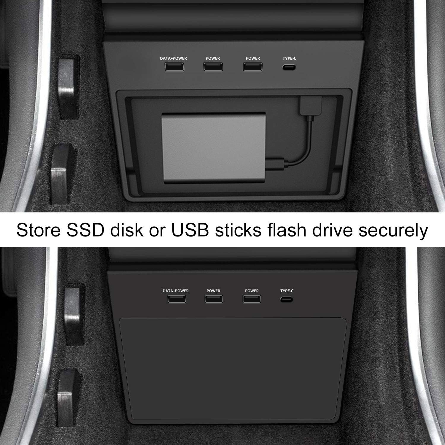 VXDAS Tesla Model 3 USB Hub, Dashcam & Sentry Mode Viewer USB for Tesla ...