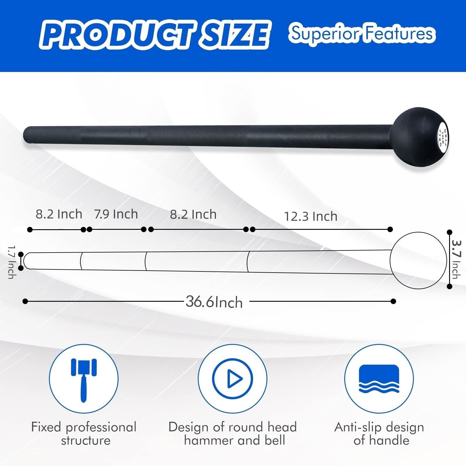 Mua OBLT Mace Bell Strength Training Mace Bell Full Body Steel Mace Bar ...