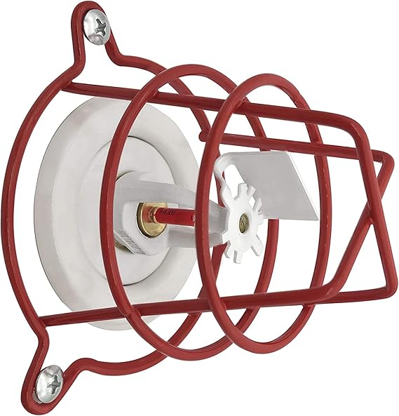 (2 Pack) Red Fire Sprinkler Head Guard for Both 1/2" & 3/4" Sprinkler ...