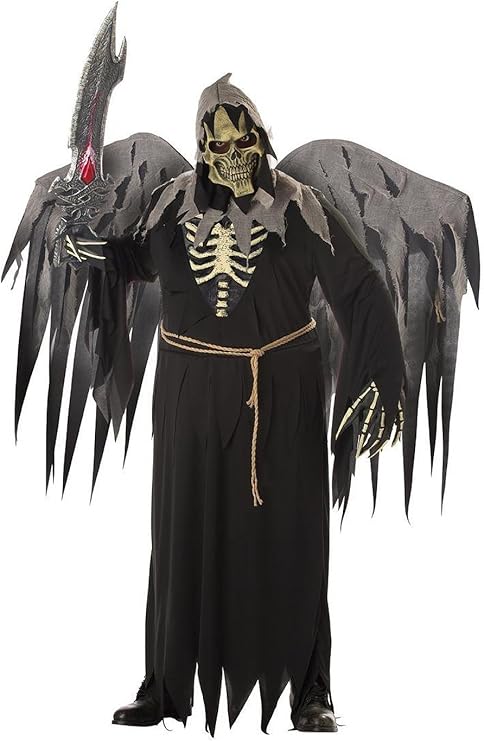 Amazon.com: Plus Size Gruesome Angel of Death with Wings Costume: Clothing