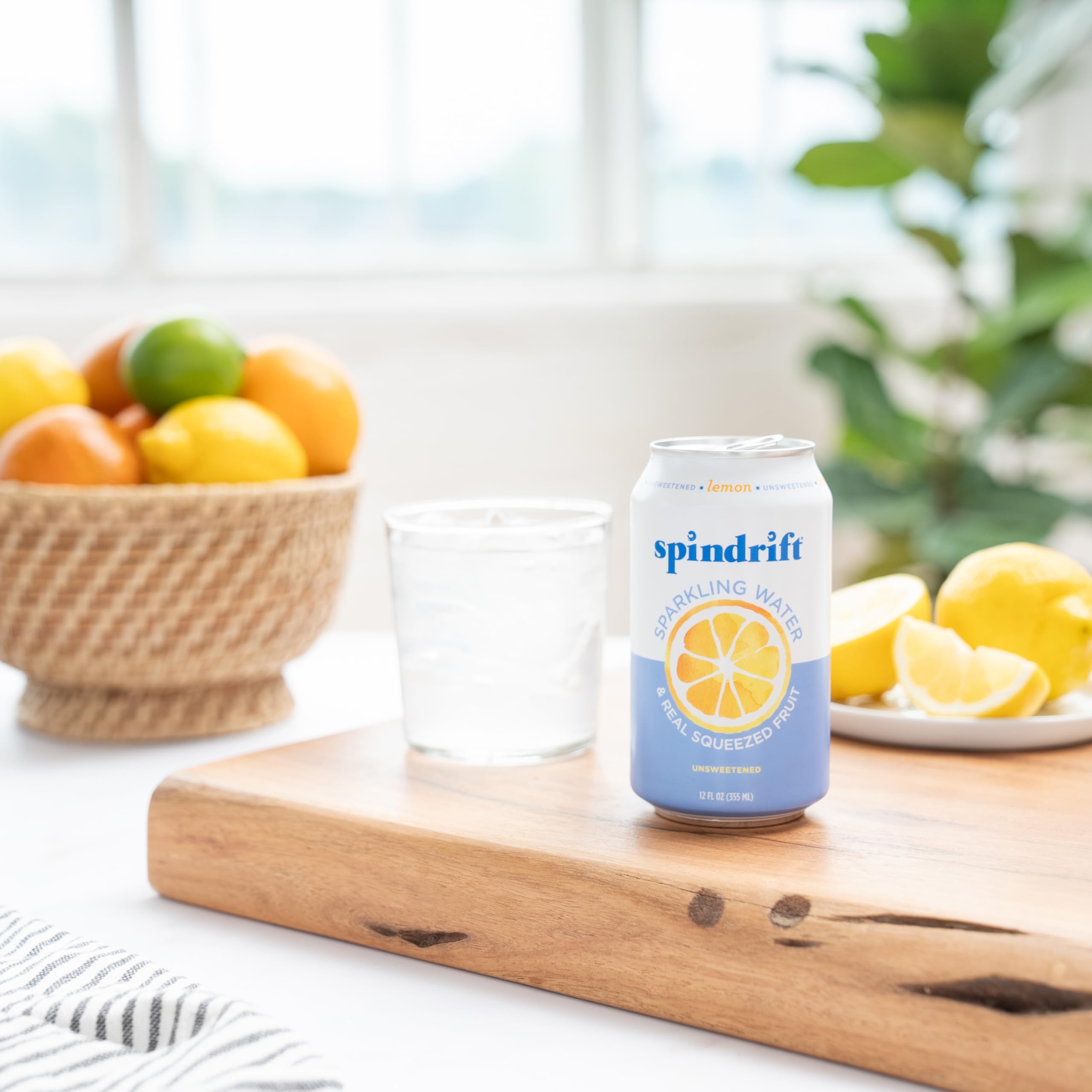 Mua Spindrift Sparkling Water, Lemon Flavored, Made with Real Squeezed Fruit, 12 Fl Oz Cans ...
