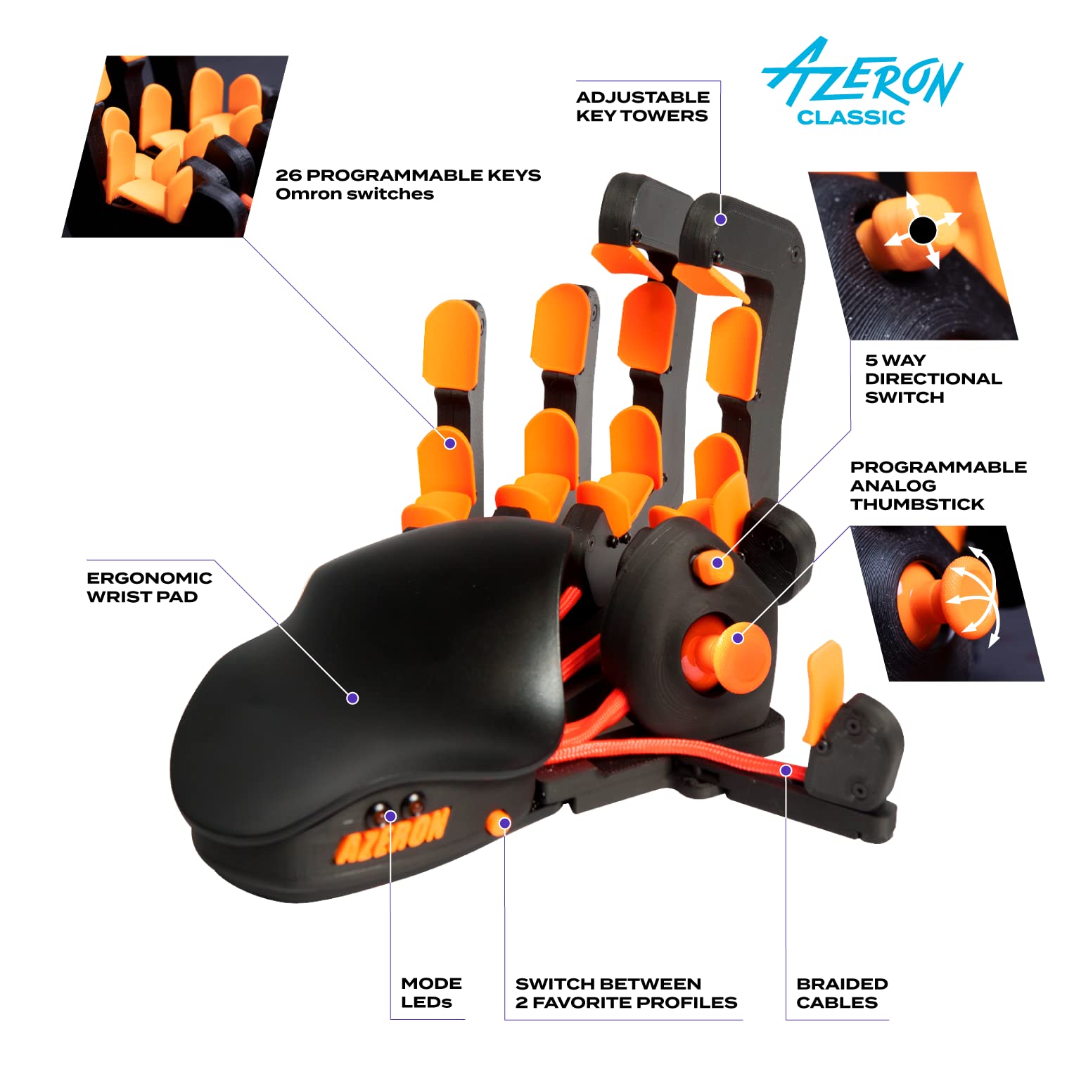 Mua AZERON Classic – Programmable Gaming Keyboard for PC Gaming – 3D ...