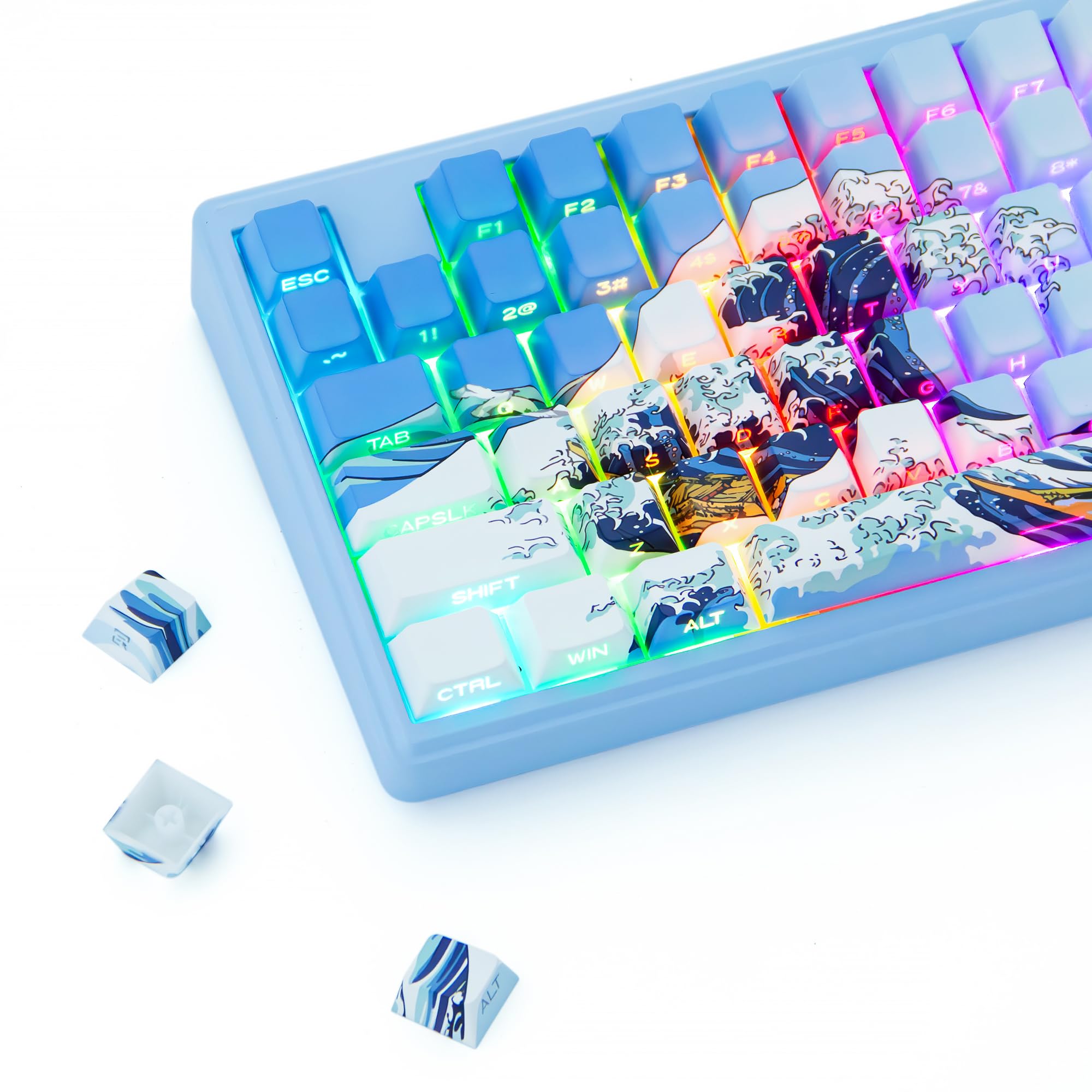 Mua HITIME XVX Shine Through Keycaps, Side Print PBT Keycaps 75 Percent ...
