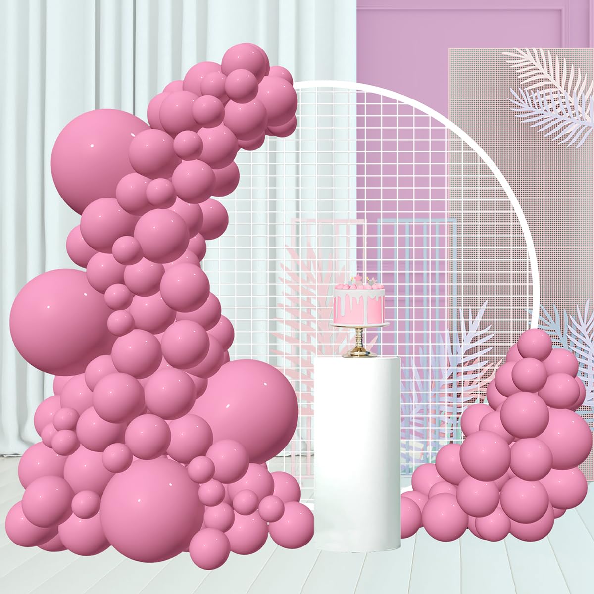 COVANNI 130pcs Pastel Pink Balloon Garland Arch Kit Light Pink Balloons ...