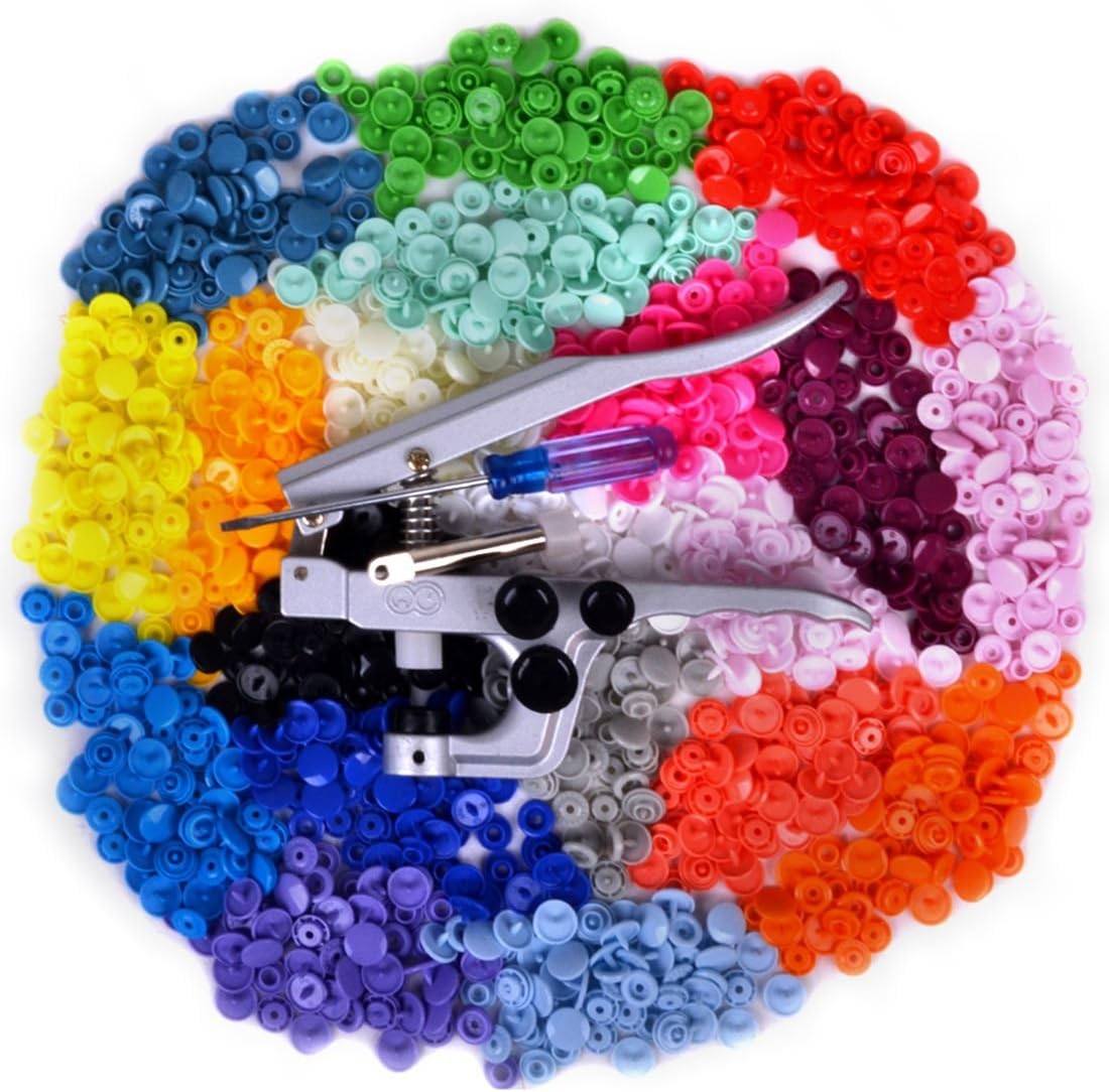 300 sets Snap Fastener Plastic Resin Poppers Fasteners for Sewing ...