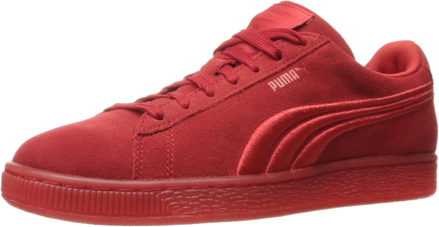 Puma tenis clásicos de gamuza para hombre con insignia, Rojo (High Risk ...