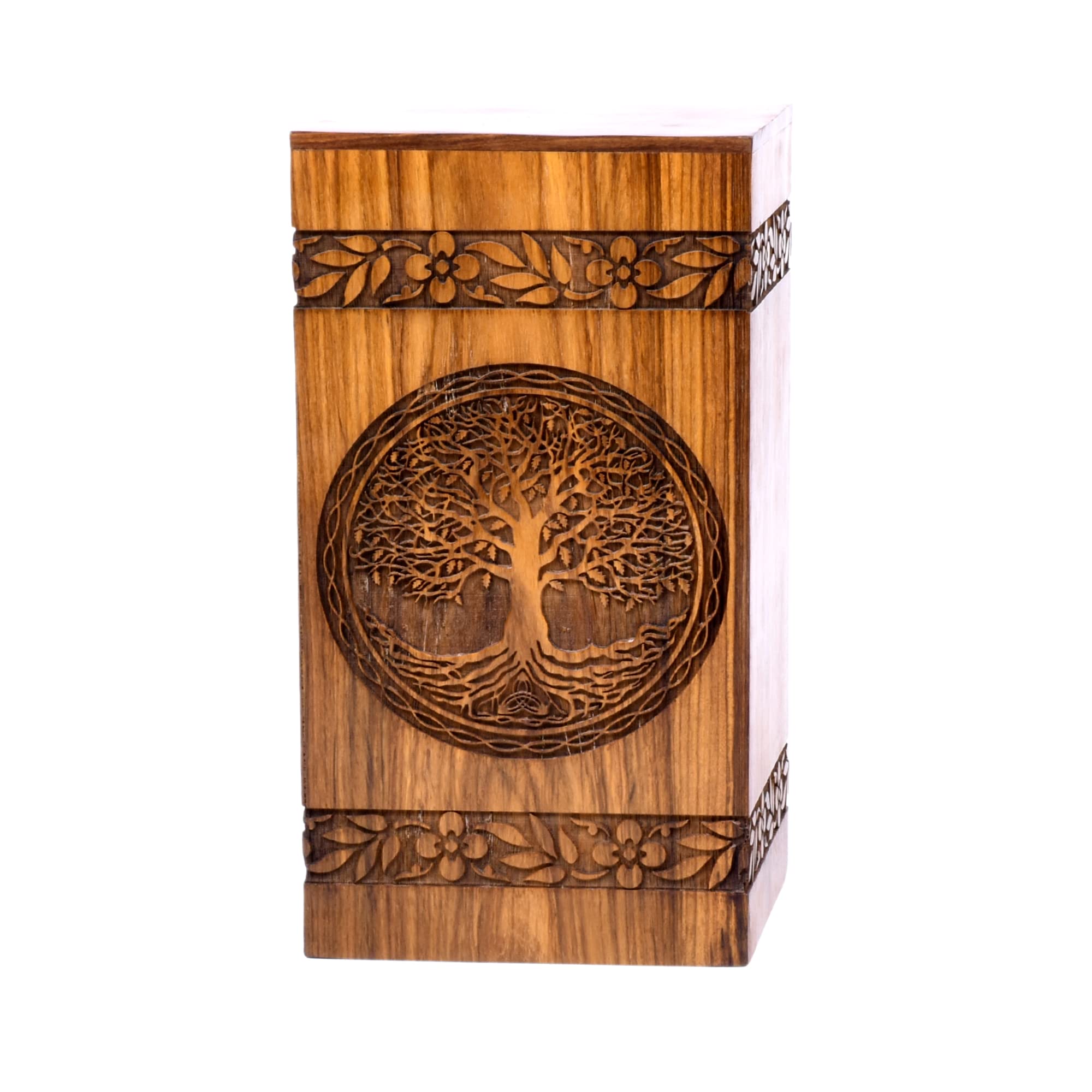 Rosewood Urn for Human Ashes - Tree of Life Wooden Box - Personalized ...
