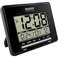 Amazon.com: SHARP Atomic Clock - Atomic Accuracy - Never Needs Setting! - Jumbo 3" Easy to Read ...