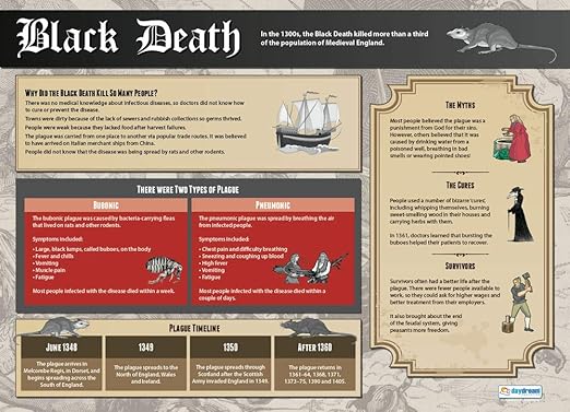 The Black Death | History Posters | Gloss Paper Measuring 850mm x 594mm ...