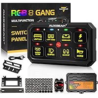 Amazon.com: Auxbeam 8 Gang Switch Panel RA80 XL RGB 5 Inch Panel, 1 ...