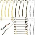 Amazon.com: 12 Pcs Beadable Bookmarks DIY Metal Blank Bar Bookmark for ...