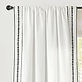 Amazon.com: Lush Decor Olivia RIC Rac Embroidery Border Window Curtain ...