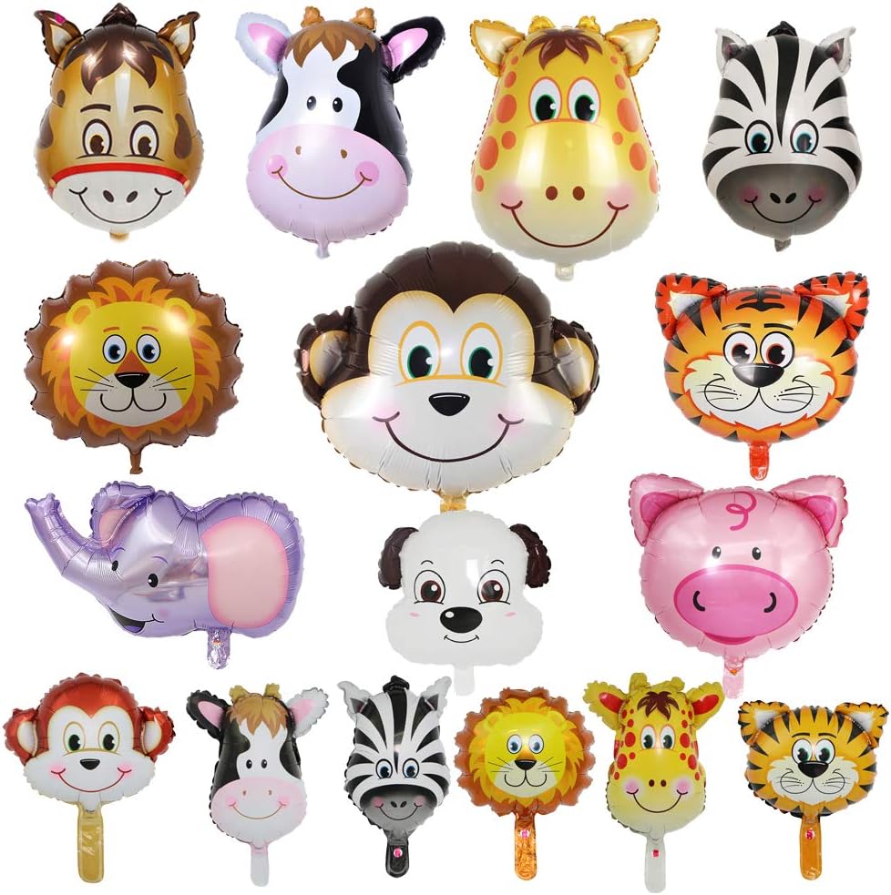 Zoo Animal Balloons, Farm Animal Balloons Funny Colorful Inflatable ...
