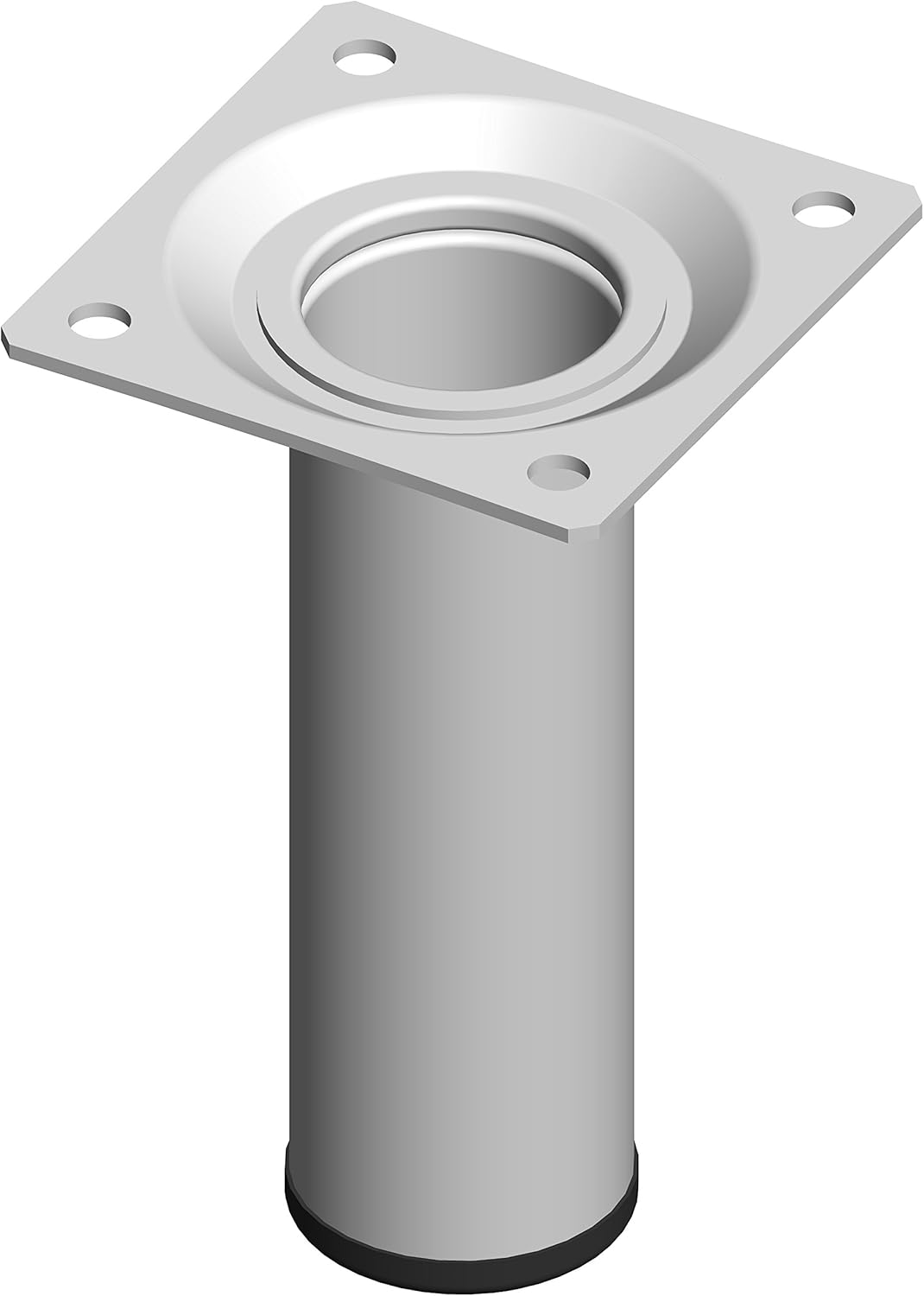 Element System Steel Pipe Feet Round, Furniture Feet including Screw-On ...