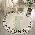 Amazon.com: ABC Round Rug for Kids Soft Alphabet Nursery Area Rug Boys ...