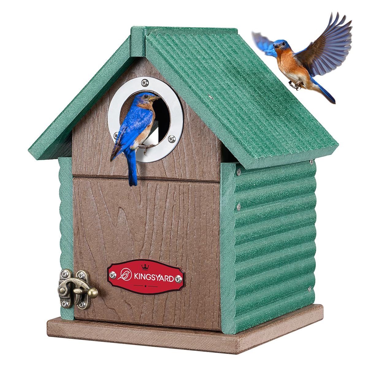 Kingsyard Recycled Plastic Bird House for Outdoors - Weatherproof ...