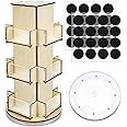 Amazon.com: Kathfly Rotating Display Stand 3 Tier Wood Greeting Card ...