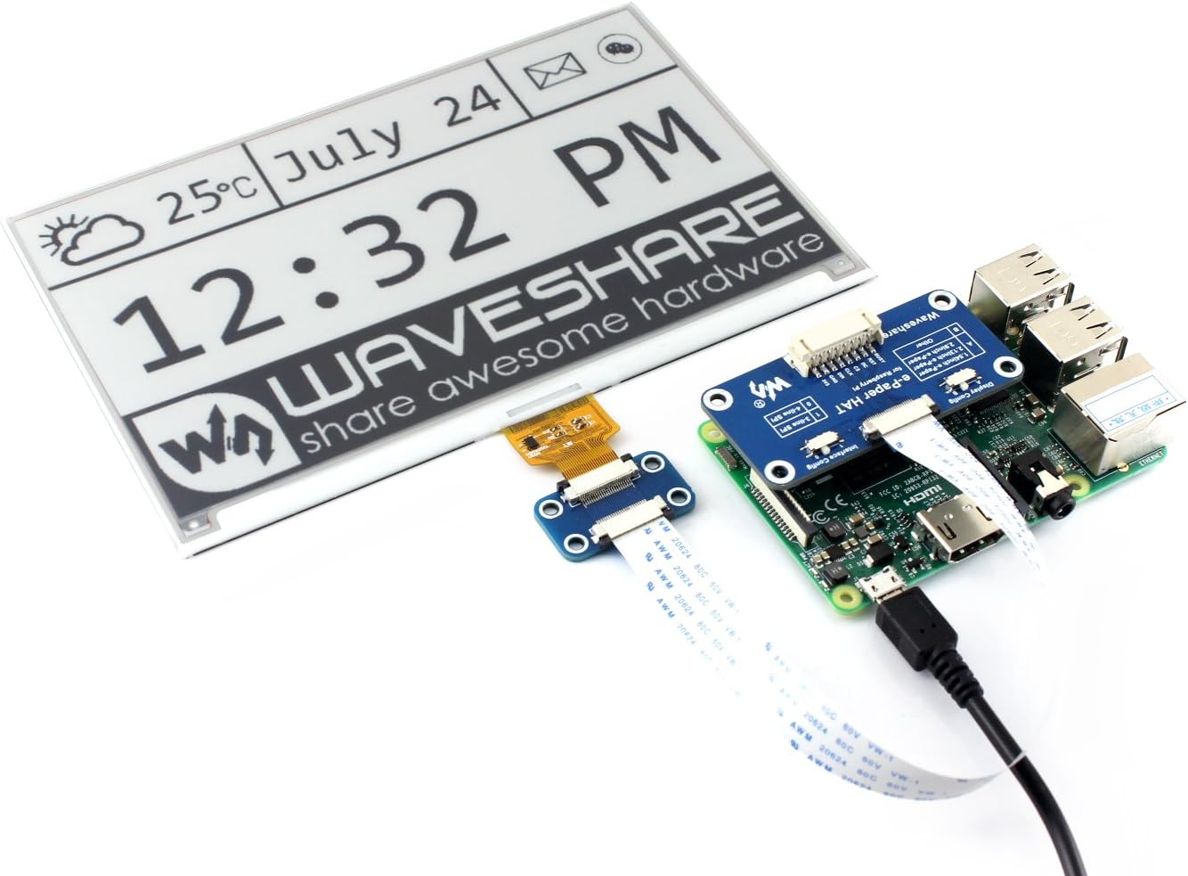Informatica Waveshare 29inch E Paper Module 296x128 Resolution 33v5v Two Color E Ink Display