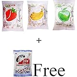 Haoliyuan Corn Toffee Gummy Milk Fruit Candy 360G (100 Pieces): Amazon ...