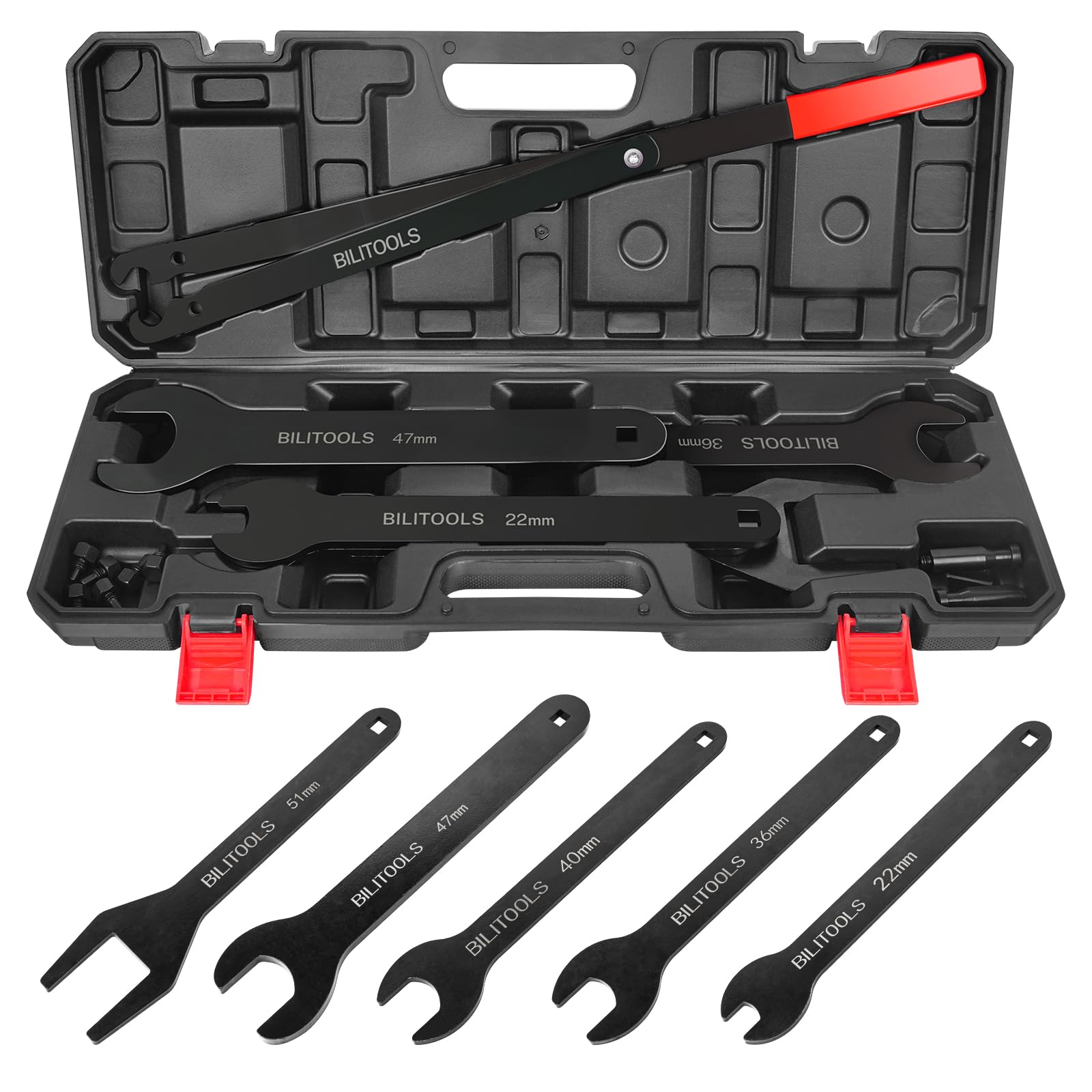 BILITOOLS Fan Clutch Removal Tool Kit, Fan Clutch Wrench Set 22 36 40 ...