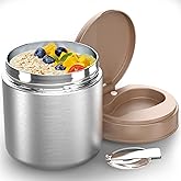 Amazon.com: Ideus 20 oz Insulated Soup Thermo with Foldable Spolk and ...