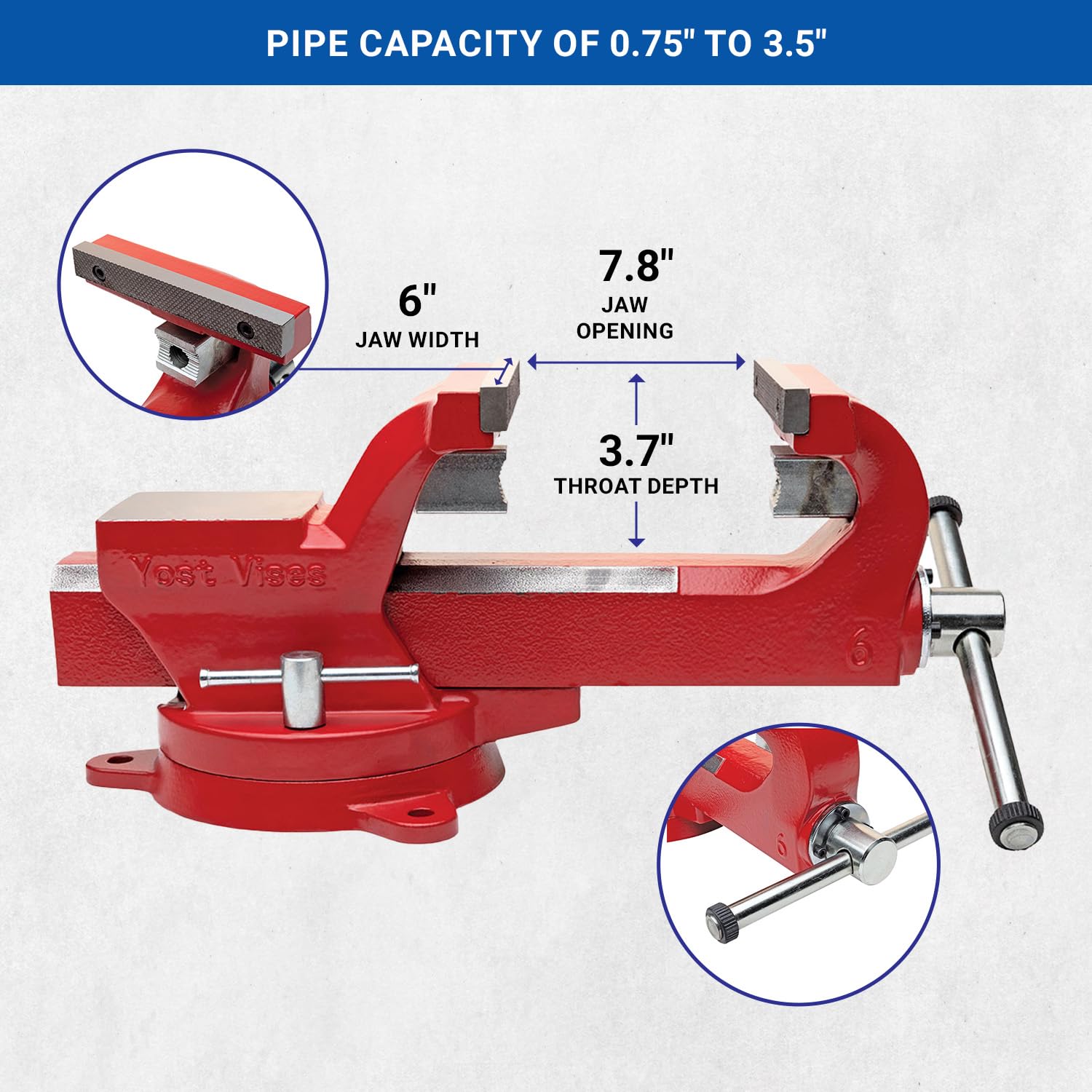 Mua Yost Vises ADI-6 Heavy Duty Vise | 130,000 PSI Tensile Strength ...