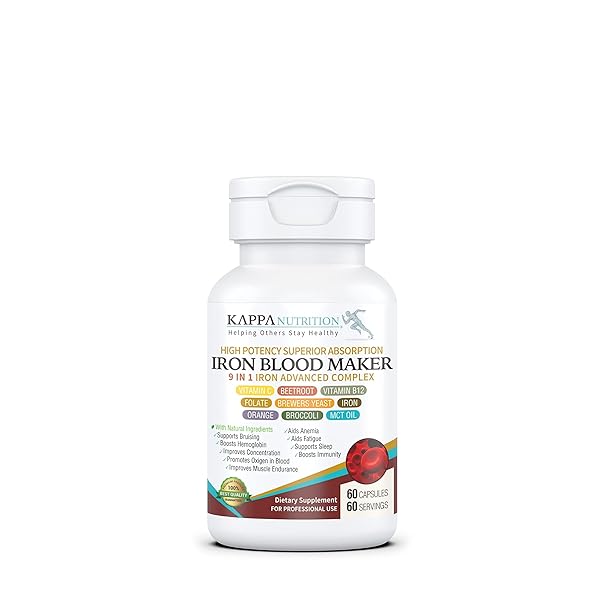 GuatemalaDigital.com - Producto: KAPPA NUTRITION (60 Capsules), Iron 26mg, Vitamin C & Orange ...