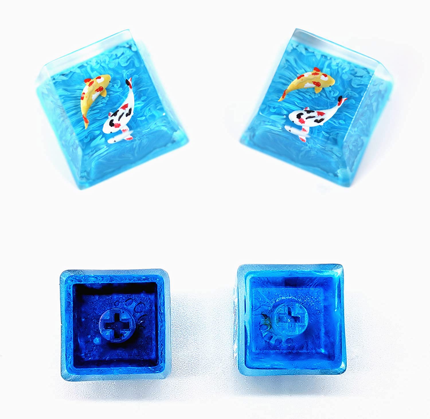 Mua Handmade Koi Fish Backlit Resin Keycap R4/Esc Artisan Keycap Shine ...