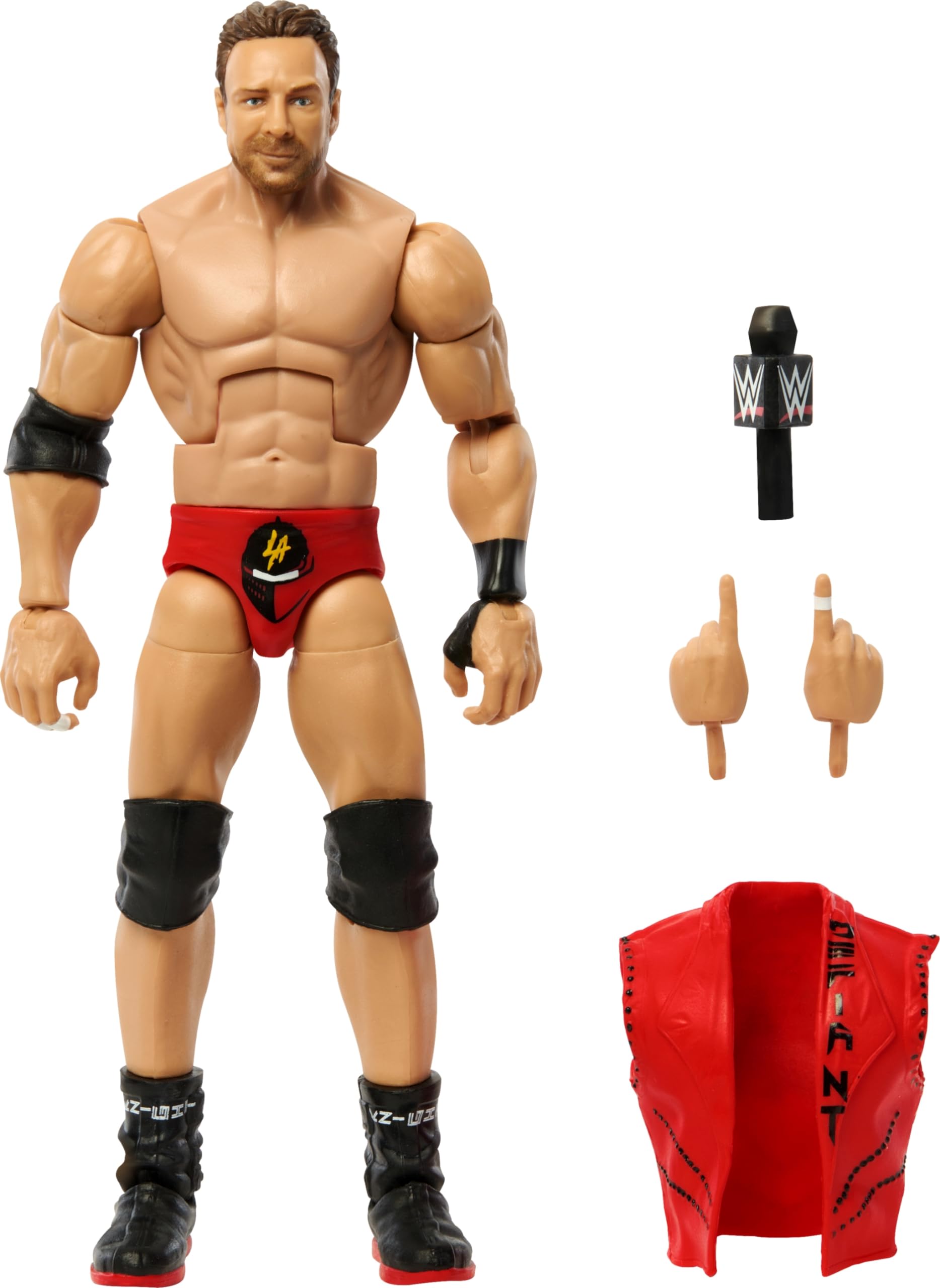 Mattel WWE Elite Action Figure & Accessories, 6-inch Collectible LA Knight With 25 Articulation ...