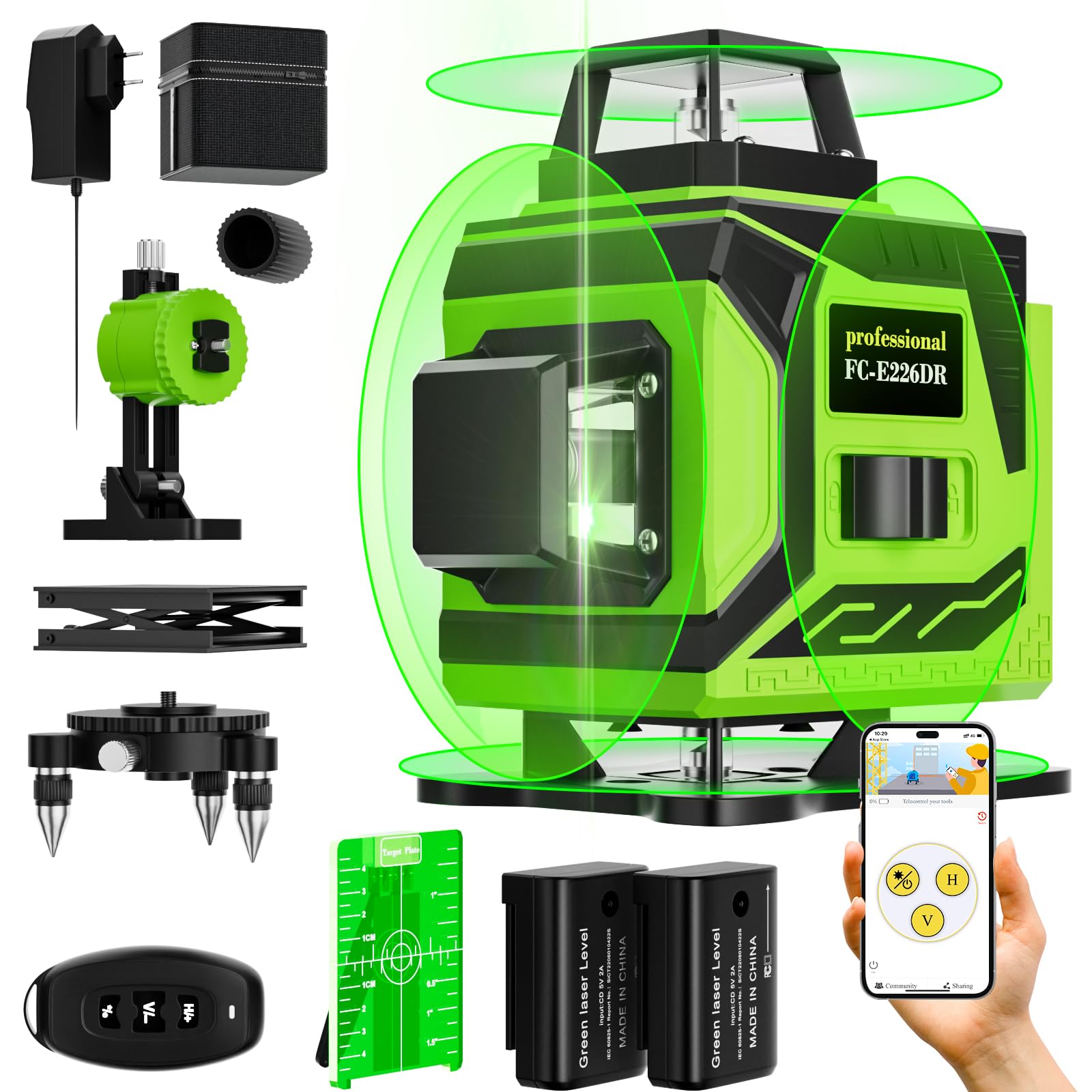 Mua Lazer Level 360 Self Leveling, 200ft 4x360° Laser Line Tool Cross Line Laser 16 Vertical ...