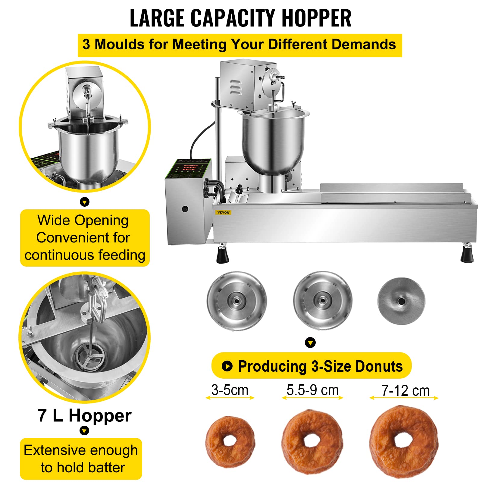 Mua VEVOR 110V Commercial Automatic Donut Making Machine, Single Row ...