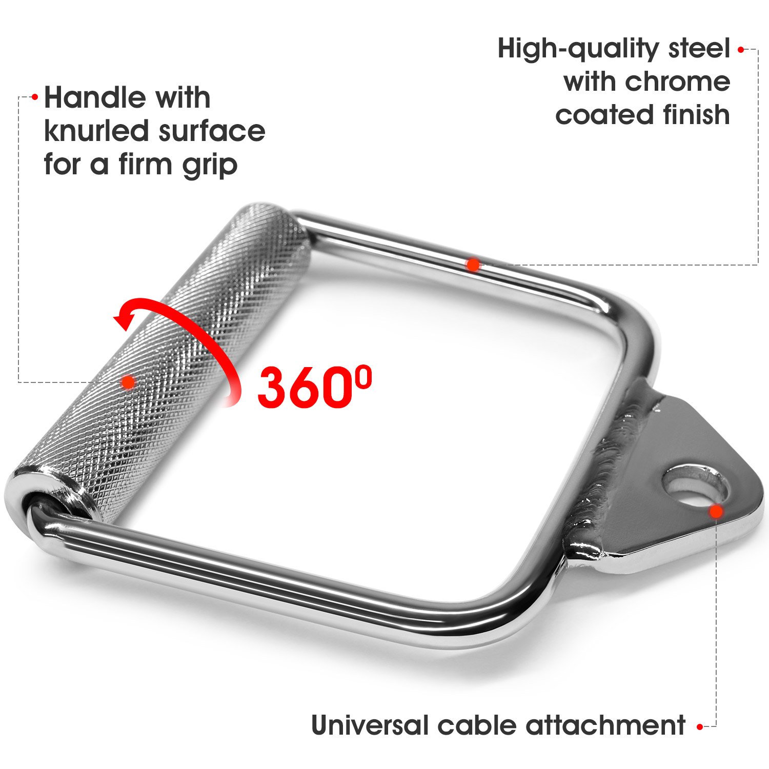 Mua Yes4All Double D Row Handle Cable Attachment for Weight Workout ...