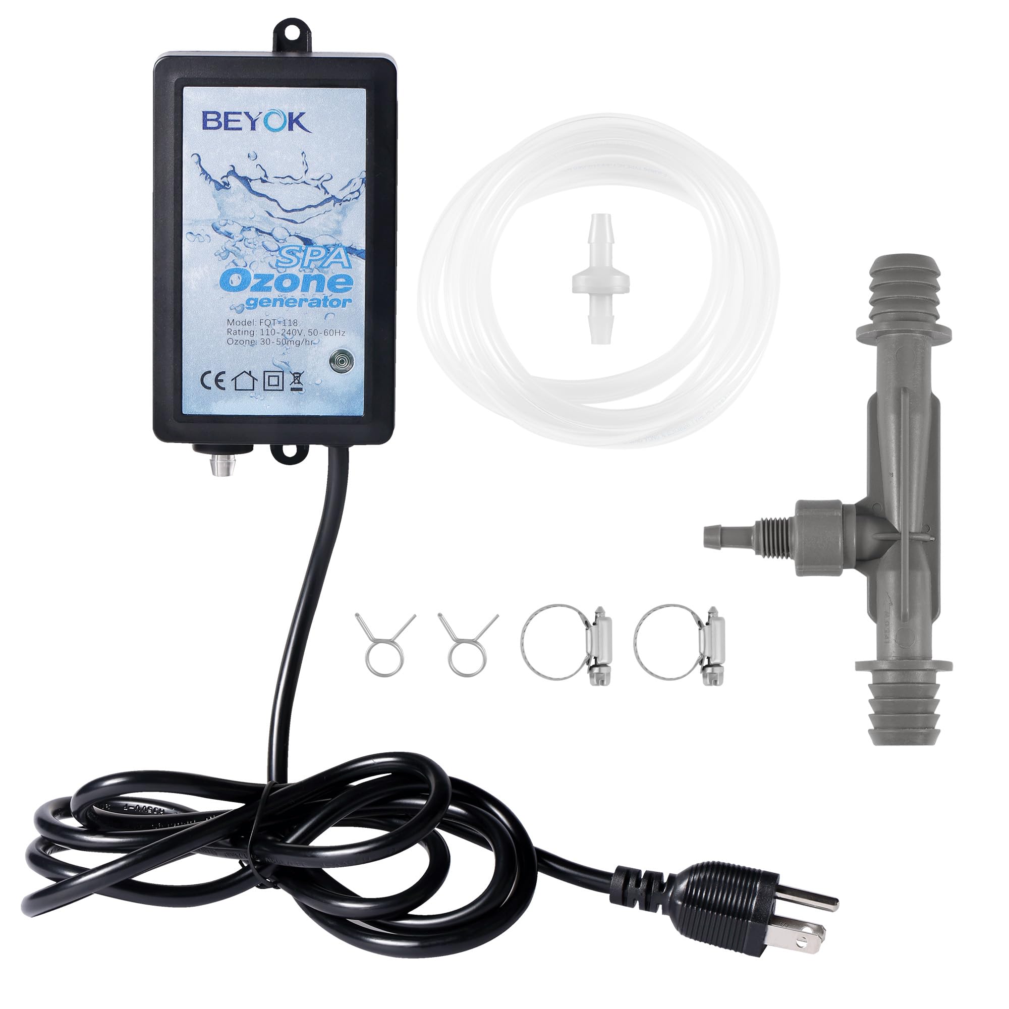 Clyxriv Ozone Generator for Cold Plunge with Venturi Injector, 50 mg/h ...