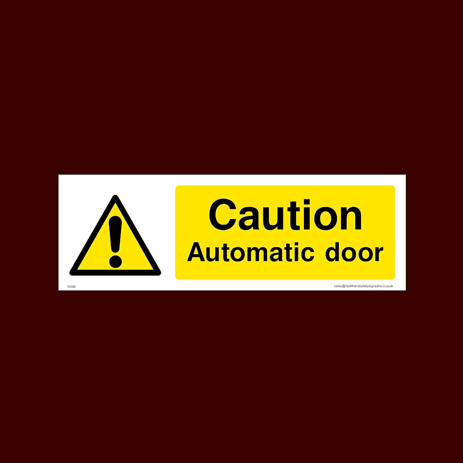 Caution Automatic Door Sticker/Self Adhesive Sign (WG10) - Men Working ...