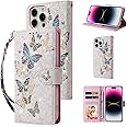 Amazon.com: UEEBAI Wallet Case for iPhone 15 Pro Max, PU Leather Phone Case Kickstand RFID ...