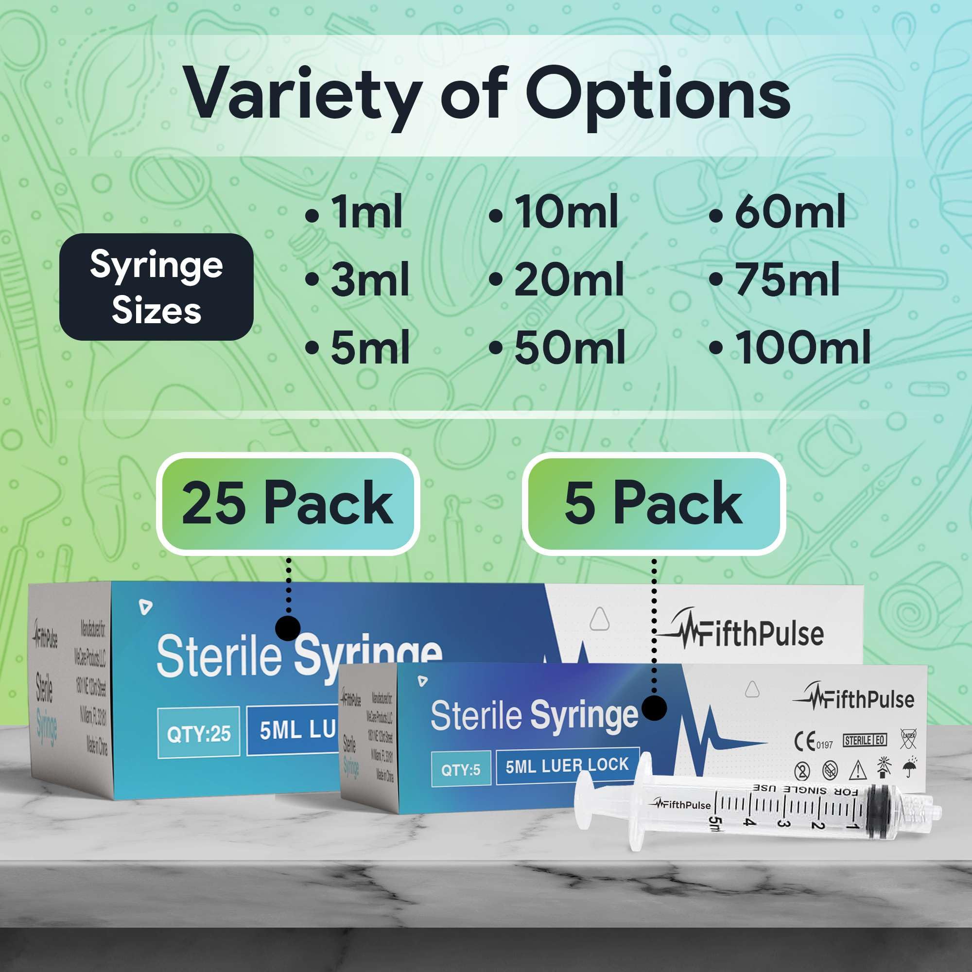 Mua 5 ml Syringe without Needle - 5 Pack of Individually Wrapped ...