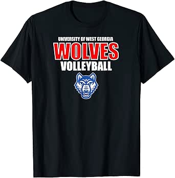 Amazon.com: University of West Georgia Wolves UWG Volleyball T-Shirt ...