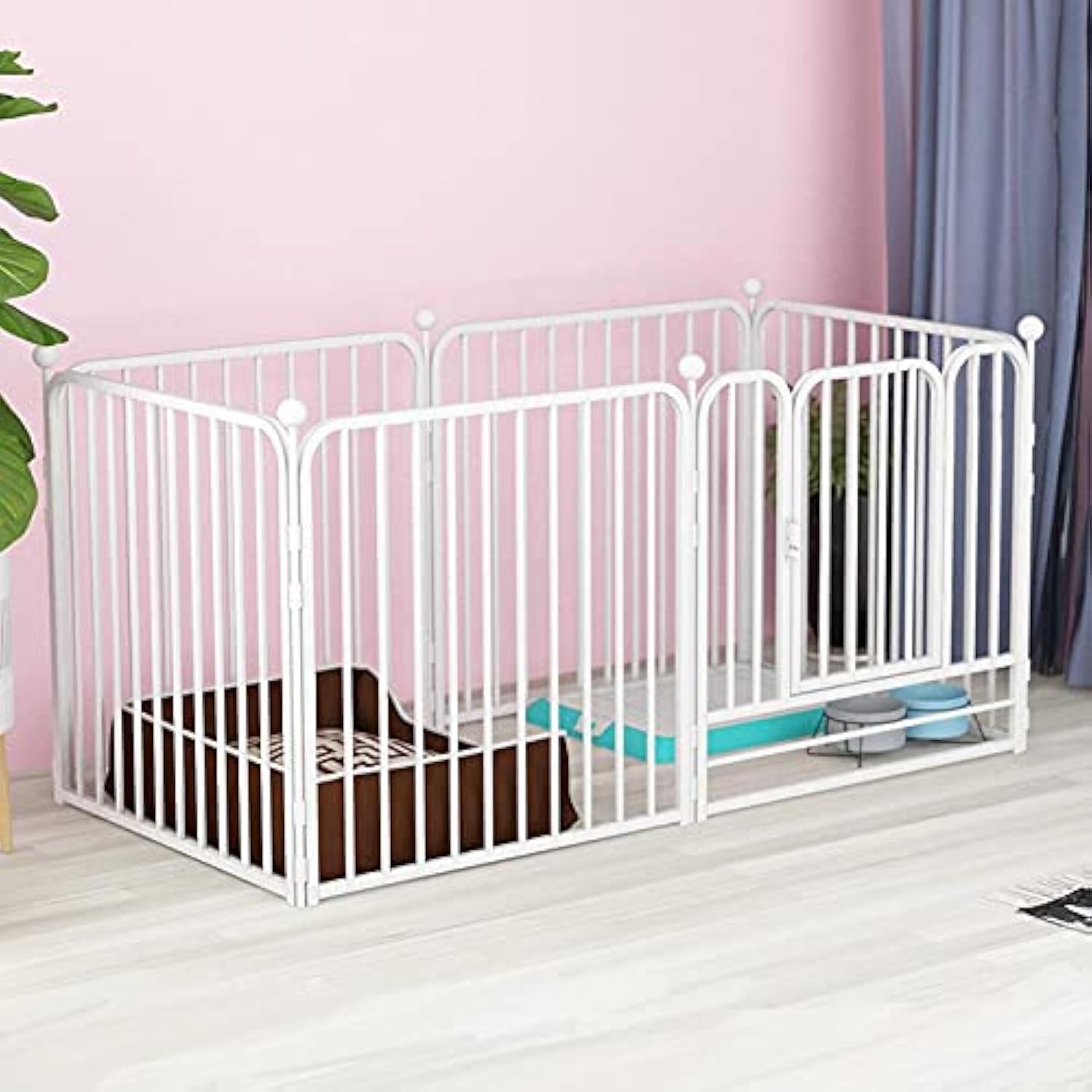 PEIPOOS Dog Pen Pet Playpen Panel Pen Bunny Fence Indoor Outdoor Fence ...
