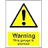 2 x Self Adhesive Warning this Garage is Alarmed Sign, Warning Sign 70 ...