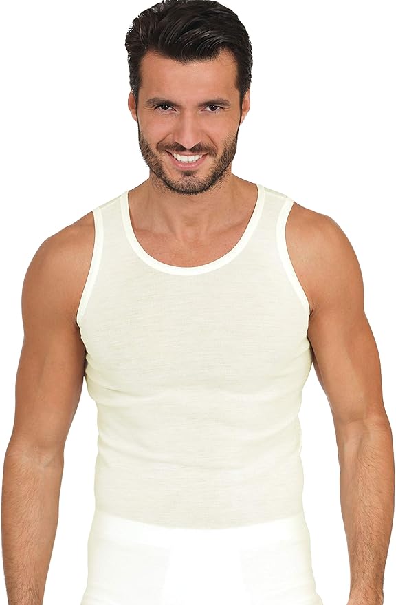 EGI Luxury 100% Merino Wool Men's Sleeveless Shirt Muscle Tank Top ...