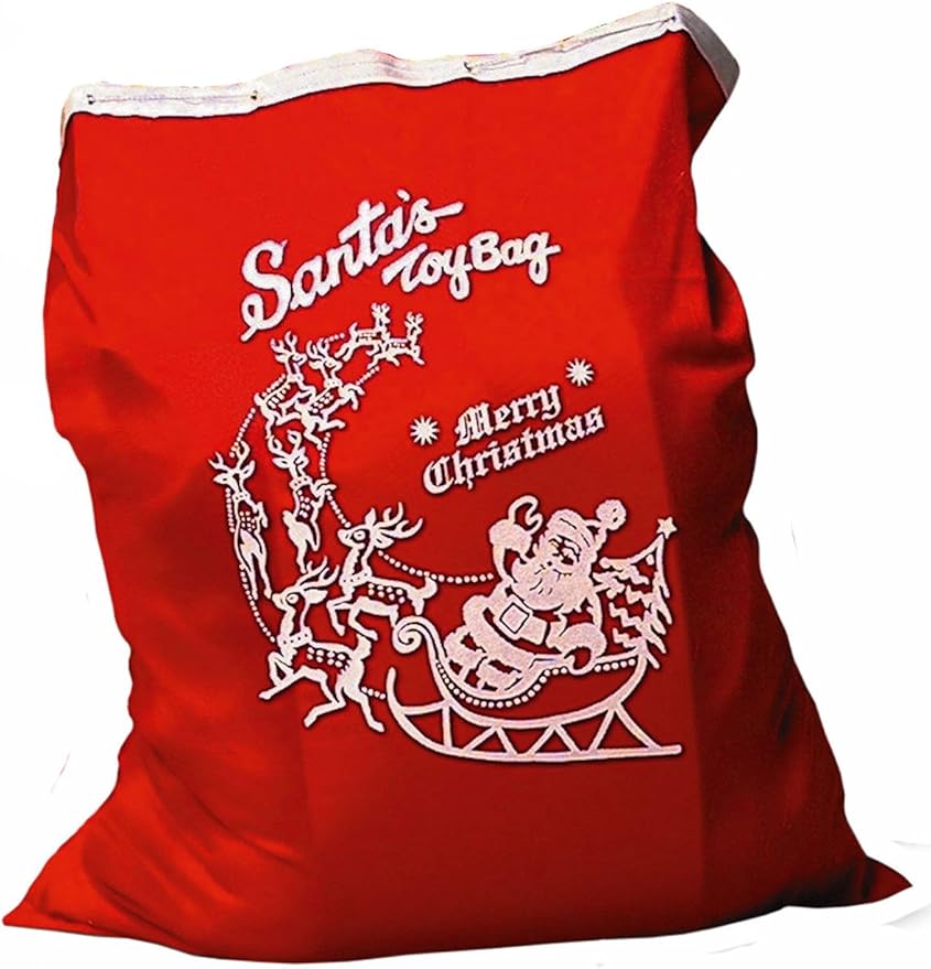 Amazon.com: Halco Adult Santa Claus Toy Bag Large Red [999]: Clothing