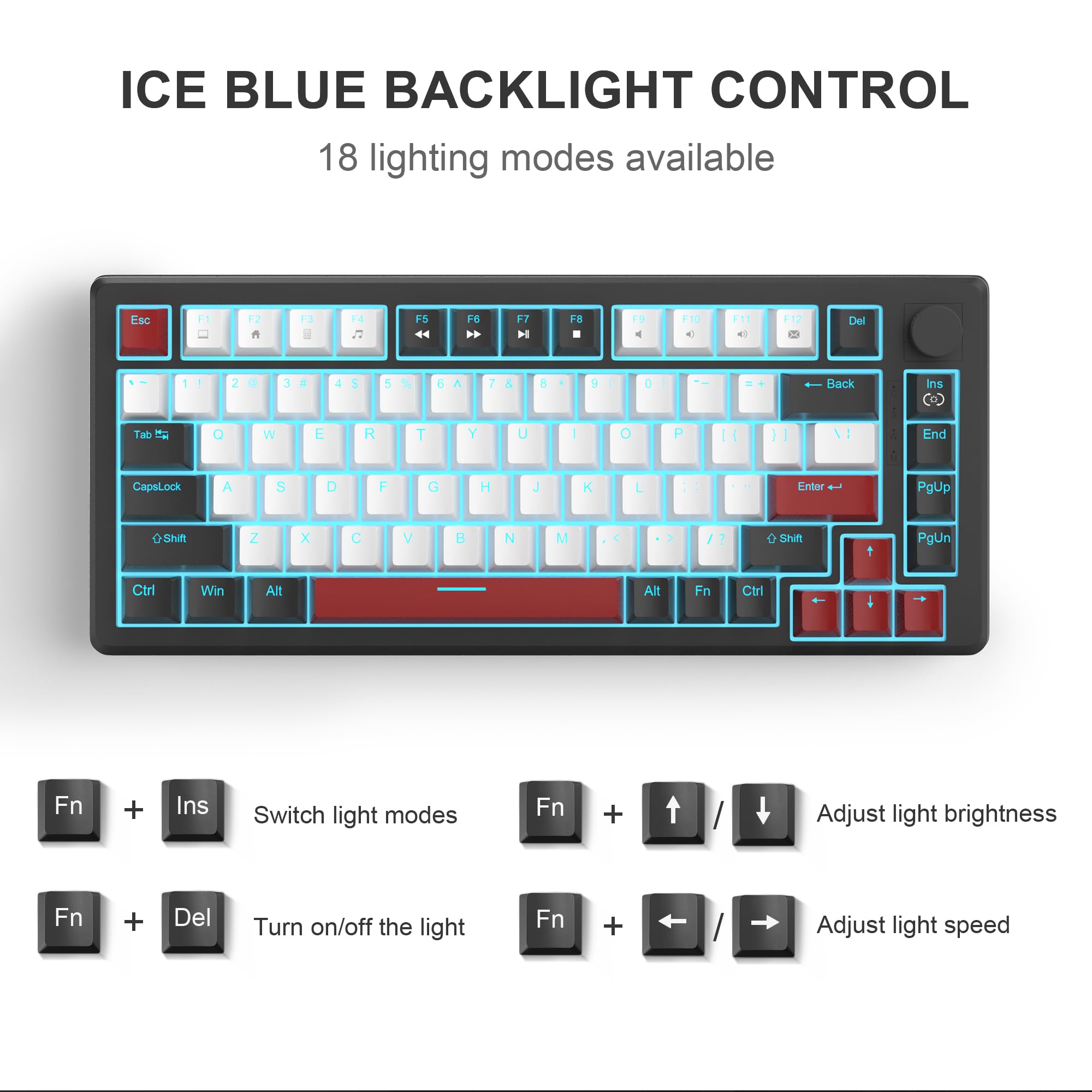 Mua MageGee 75% Mechanical Gaming Keyboard, Compact Blue Backlit Wired ...