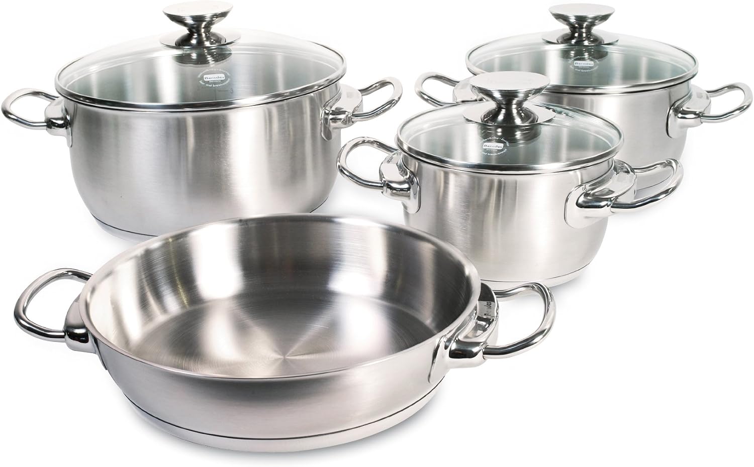 Berndes 023301 Injoy Uncoated Edelstahl Induktion Kochtopfset 4-teilig ...
