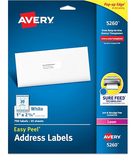 Plantilla De Etiqueta Avery 8660 Avery Clear Shipping Labels, Sure
