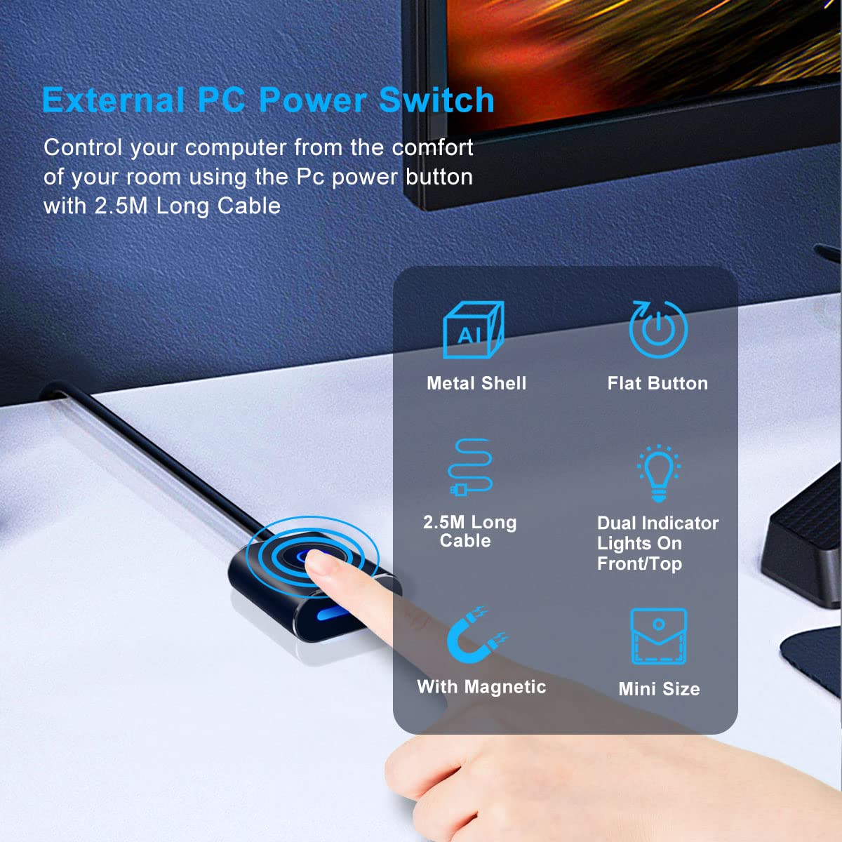 Mua COOIDEA Desktop Computer Power Switch, External PC Power Button ...