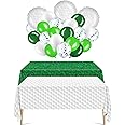 Amazon.com: Hosuly 26 Pcs Disposable Plastic Tablecloth Balloons Party ...
