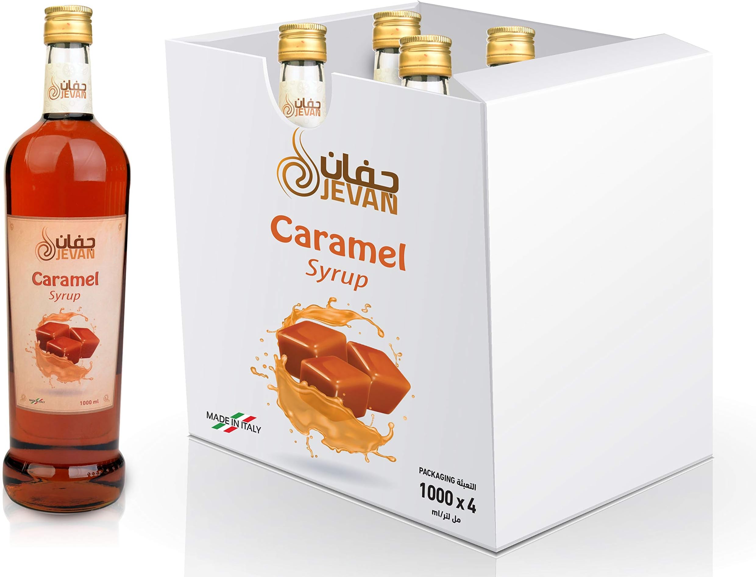 Jevan Caramel Syrup , Set of 4 Pieces , 4 x 1000 ml price in Saudi Arabia | Amazon Saudi Arabia ...