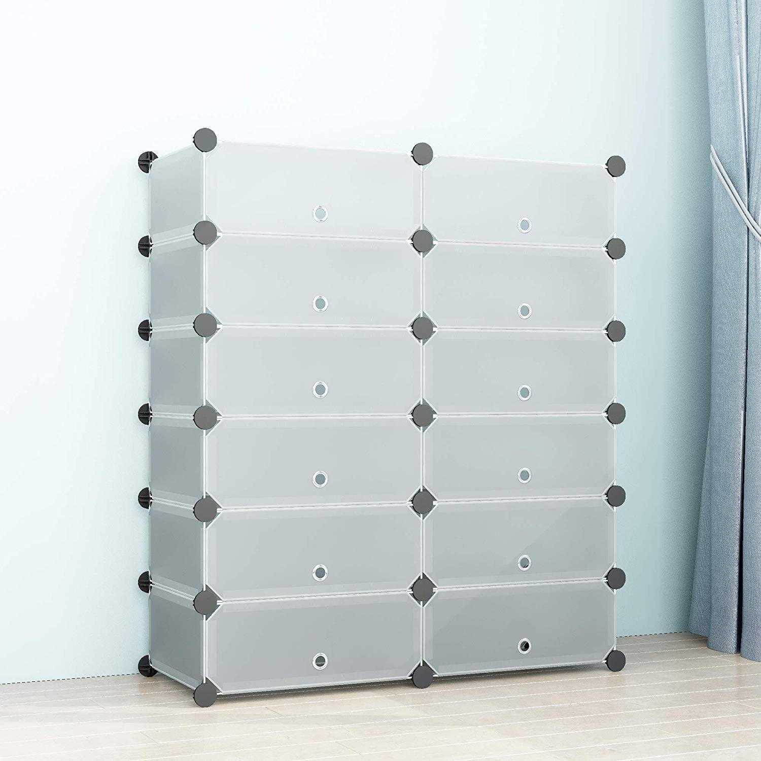 SIMPDIY Portable Shoe Rack Storage Organizer Shoe Box Storage System ...